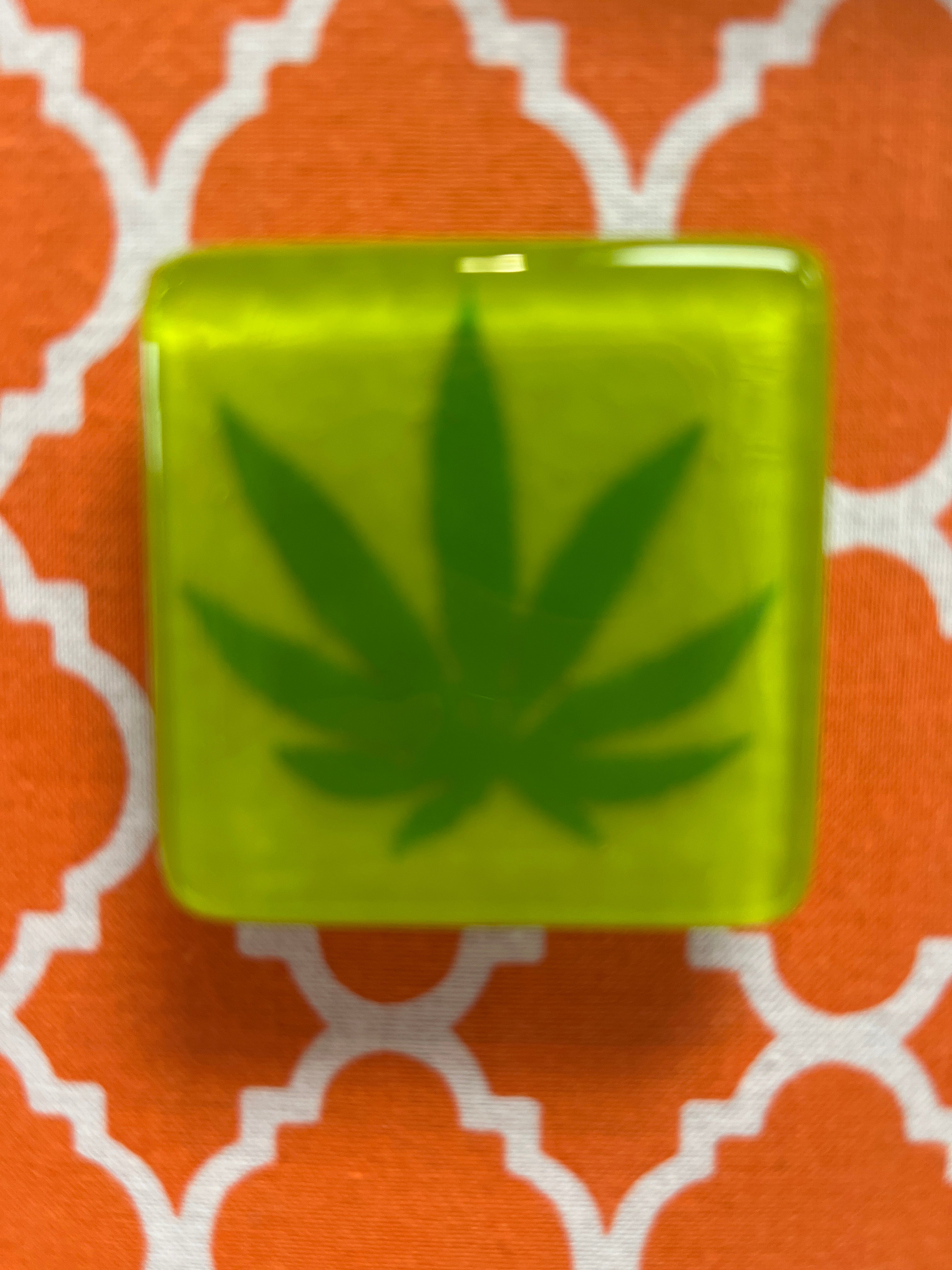 Glass Magnet- Marijuana Leaf – Emily's Stitchery