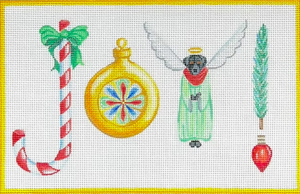 Wendy Russell – JOY! w/ candy cane, bauble ornament, black lab angel ...