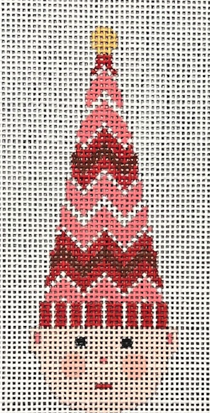 Red w/ Pink Zig Zag Elf | Best Price in 2025 at Emily's Stitchery